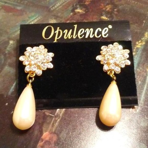 Opulence | Jewelry | Opulence Pearl Drop Earrings | Poshmark